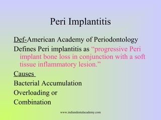 Implant occlusion and failures /certified fixed orthodontic courses by ...
