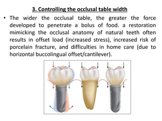 Implant prosthesis occlusion | PPTX