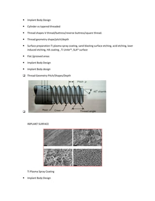 Implant prototypes and_designs | PDF