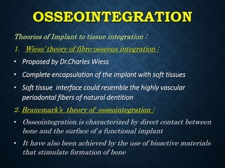 Implants : An Overview, Biomechanics & Treatment Planning | PPTX