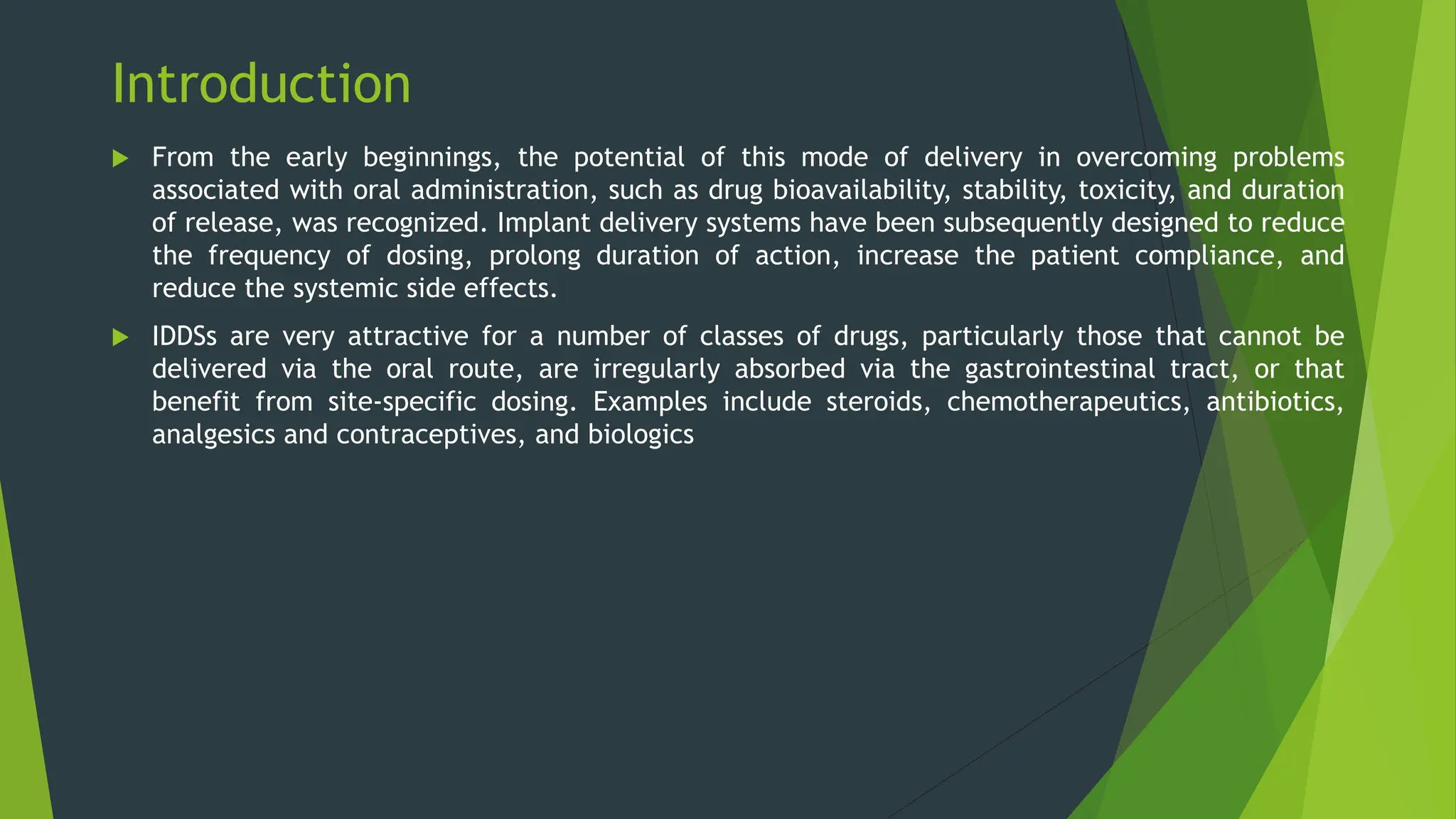 Implants- B.Pharm SEM 7- Novel Drug Delivery System | PPTX