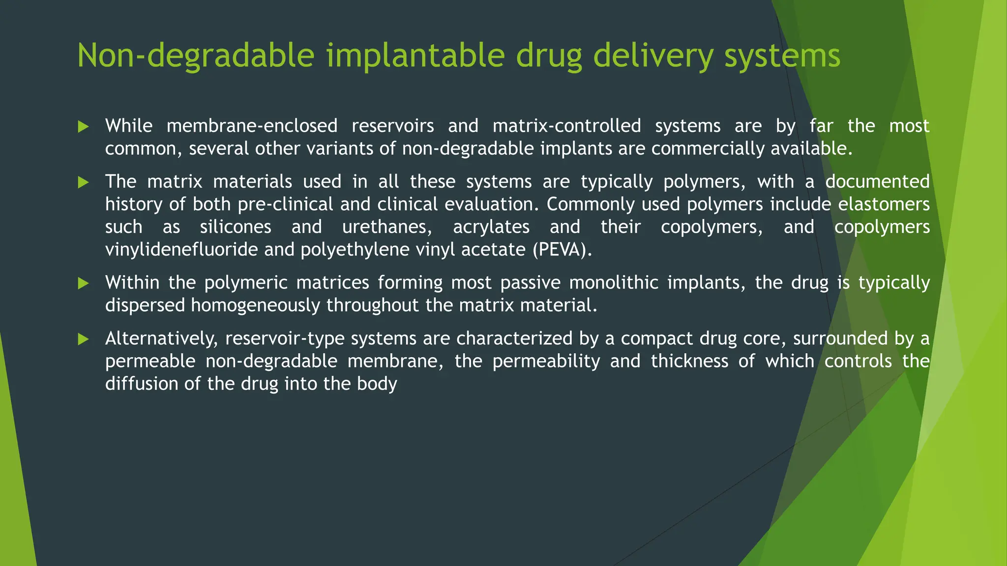 Implants- B.Pharm SEM 7- Novel Drug Delivery System | PPTX
