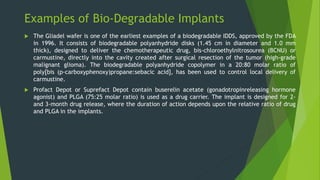 Implants- B.Pharm SEM 7- Novel Drug Delivery System | PPTX