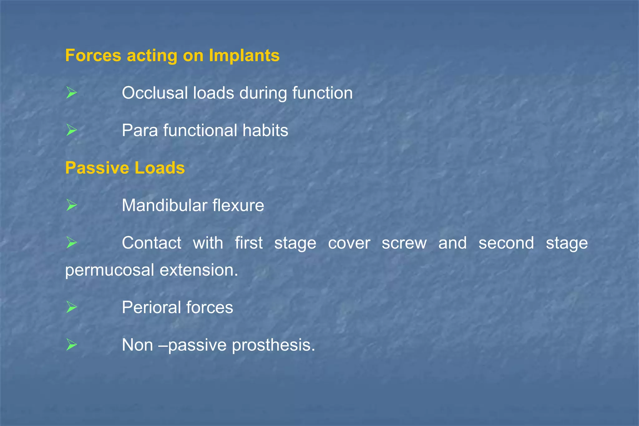 IMPLANTS-Biomechanics.ppt | Bone and Joint Conditions | Diseases and Conditions