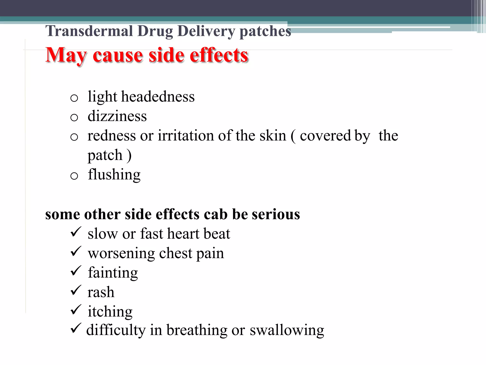Implants and transdermal patches | PPTX