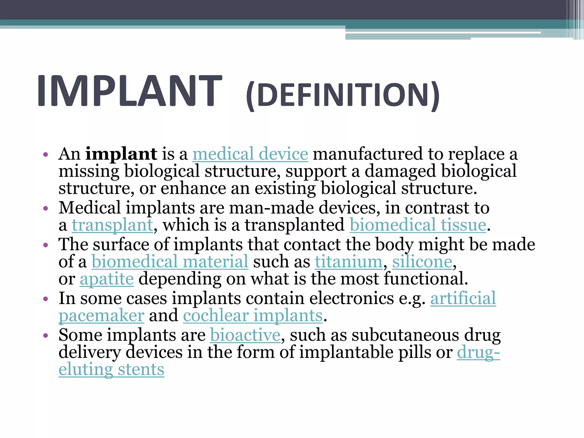 Implants and transdermal patches | PPTX