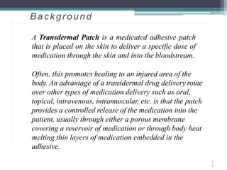 Implants and transdermal patches | PPTX