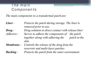 Implants and transdermal patches | PPTX