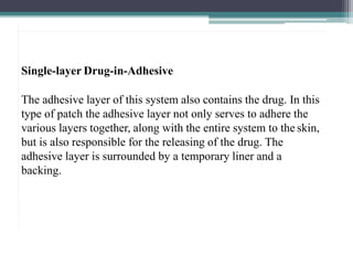 Implants and transdermal patches | PPTX