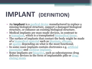 Implants and transdermal patches | PPTX