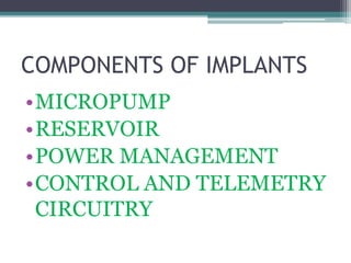 Implants and transdermal patches | PPTX