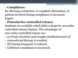 Implants and transdermal patches | PPTX