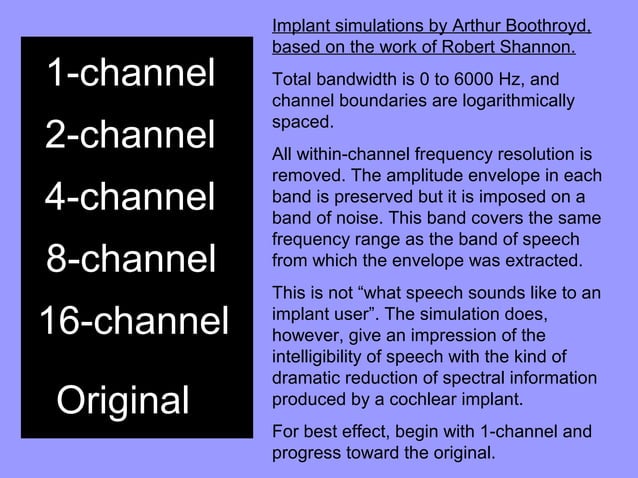 Implant simulations | PPT | Digital Audio | Computer Software and Applications