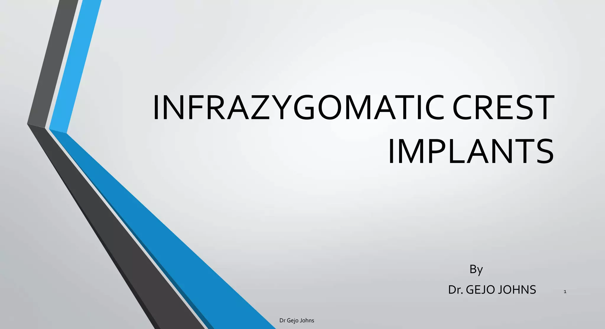 Infra-zygomatic Crest implants (IZC) | PPTX