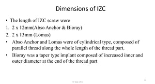 Infra-zygomatic Crest implants (IZC) | PPT