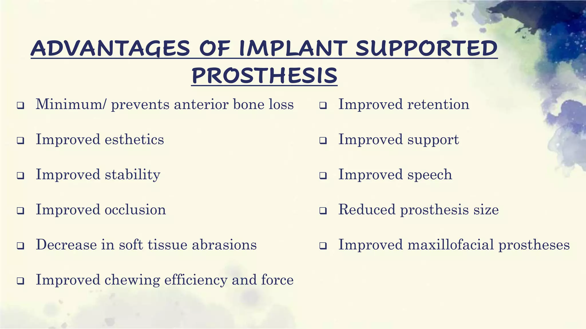 Implant supported overdenture | PPTX