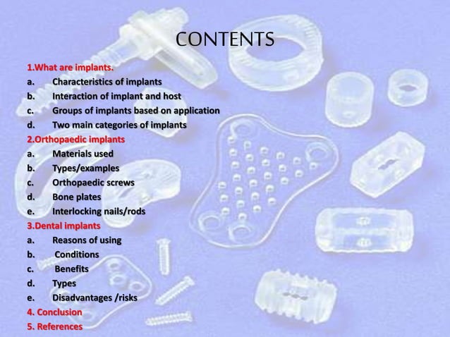 Implants (biomaterials) | PPT
