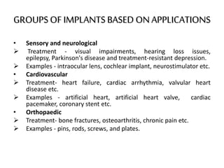 Implants (biomaterials) | PPT