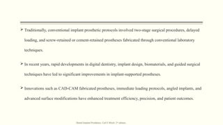 implant supported fixed prosthesis conventional versus recent advances.pptx