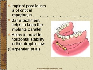 Implant supported mandibular overdenture/ lingual orthodontics courses ...