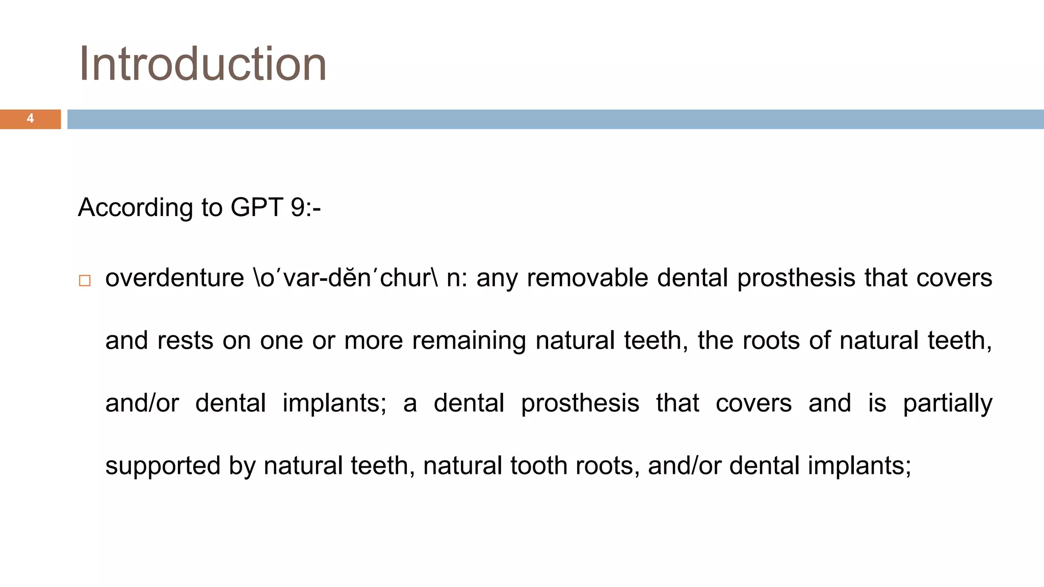 Implant supported overdenture | PPTX