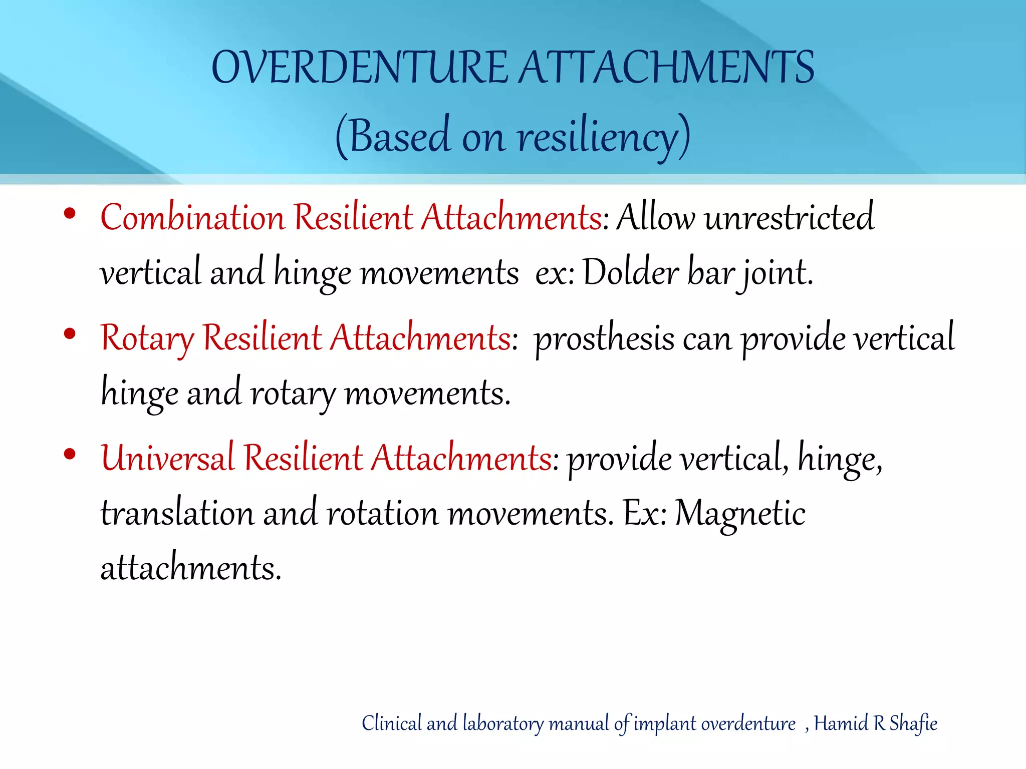 Implant supported overdentures | PPTX