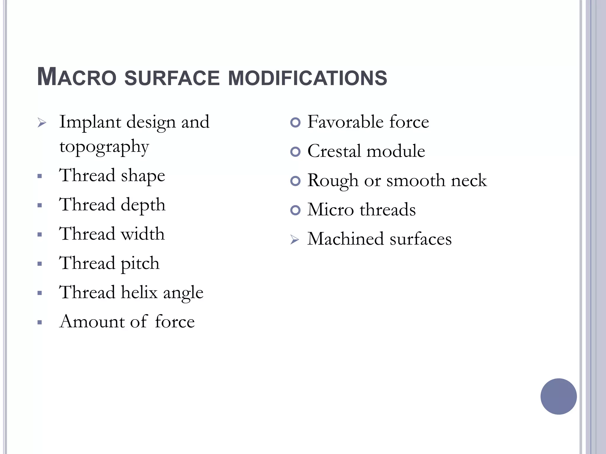 Implant surface modifications | PPTX | Dental Health | Diseases and ...