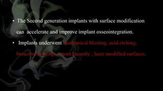 Implant surface vs osseointegration | PPTX
