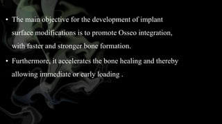 Implant surface vs osseointegration | PPTX