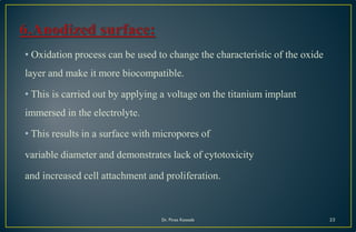 Implant surface vs osseointegration | PDF