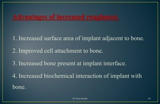 Implant surface vs osseointegration | PPT