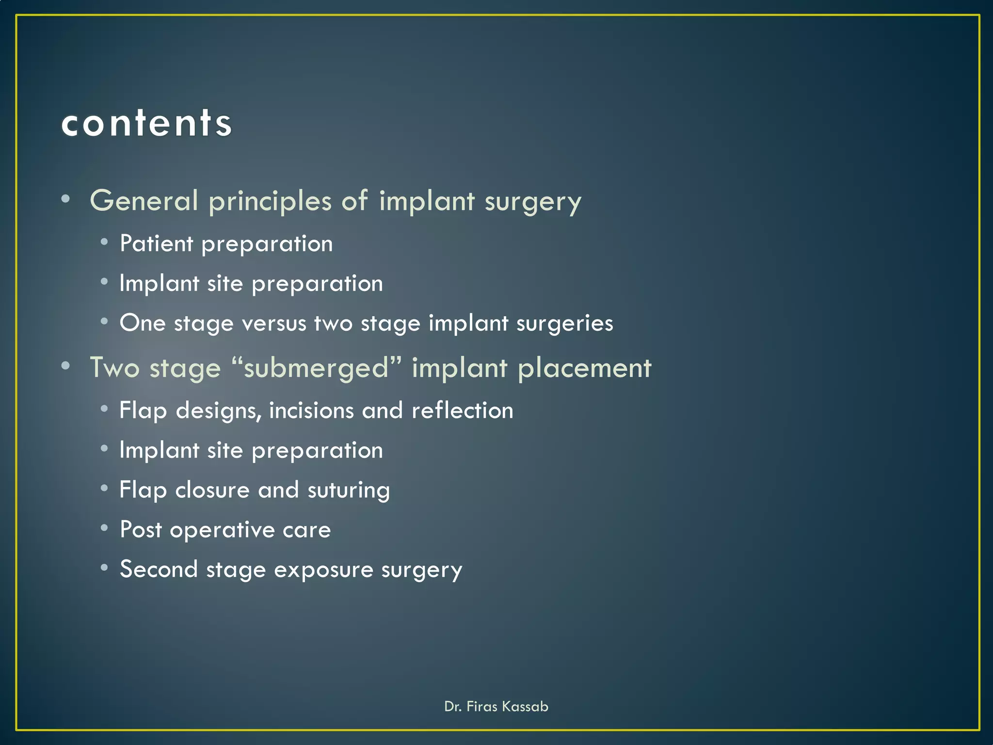 Implant surgical procedure | PDF