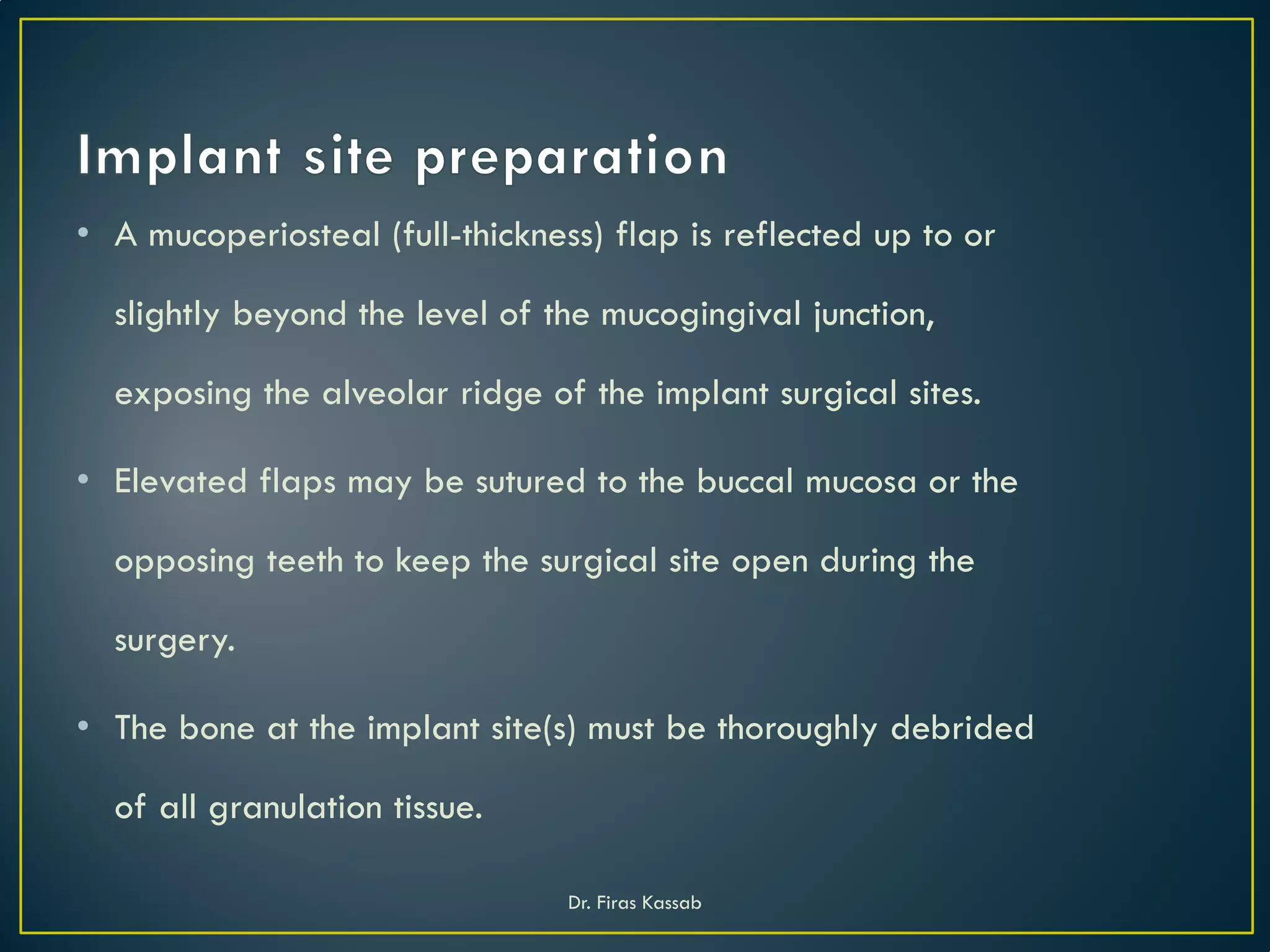 Implant surgical procedure | PDF