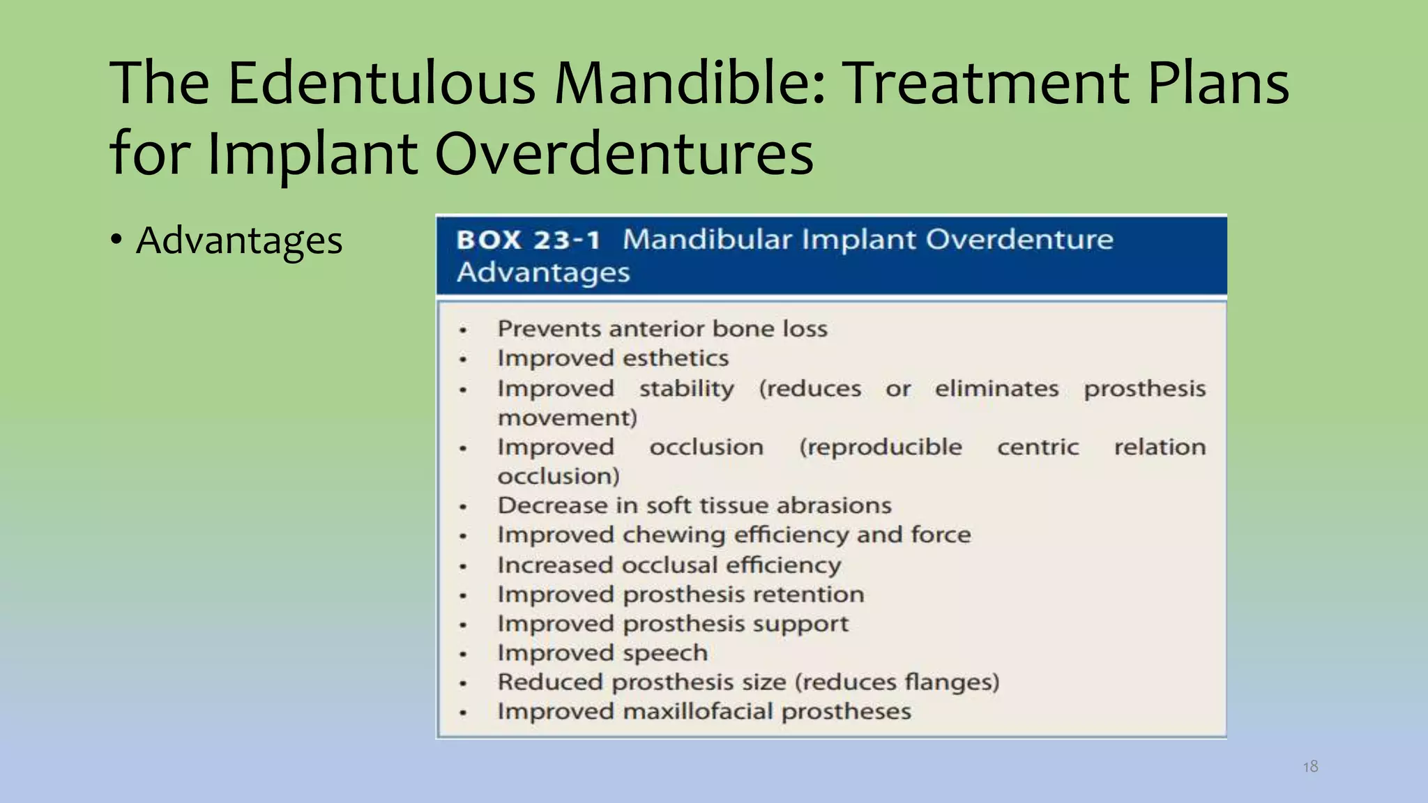 Implant treatment plan for completely edentulous patient | PPTX