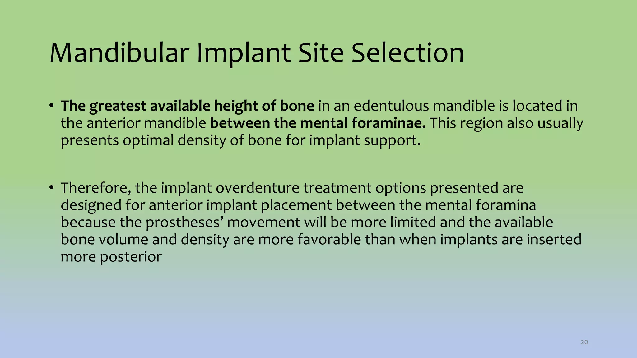 Implant treatment plan for completely edentulous patient | PPTX