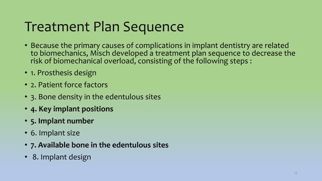 Implant treatment plan for completely edentulous patient | PPTX