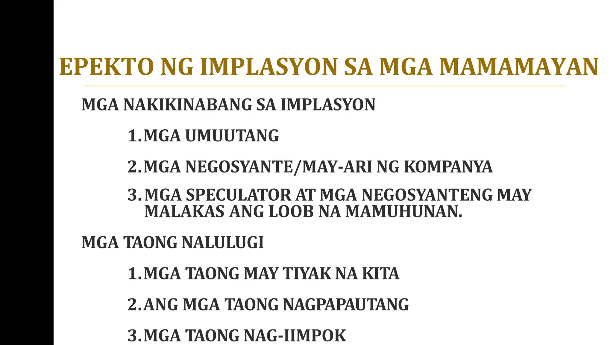 IMPLASYON ang kahulugan bunga at mga dahilan | PPTX IMPLASYON ang kahulugan bunga at mga dahilan | PPTX