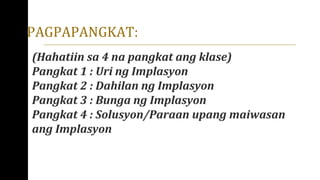 IMPLASYON ang kahulugan bunga at mga dahilan | PPTX