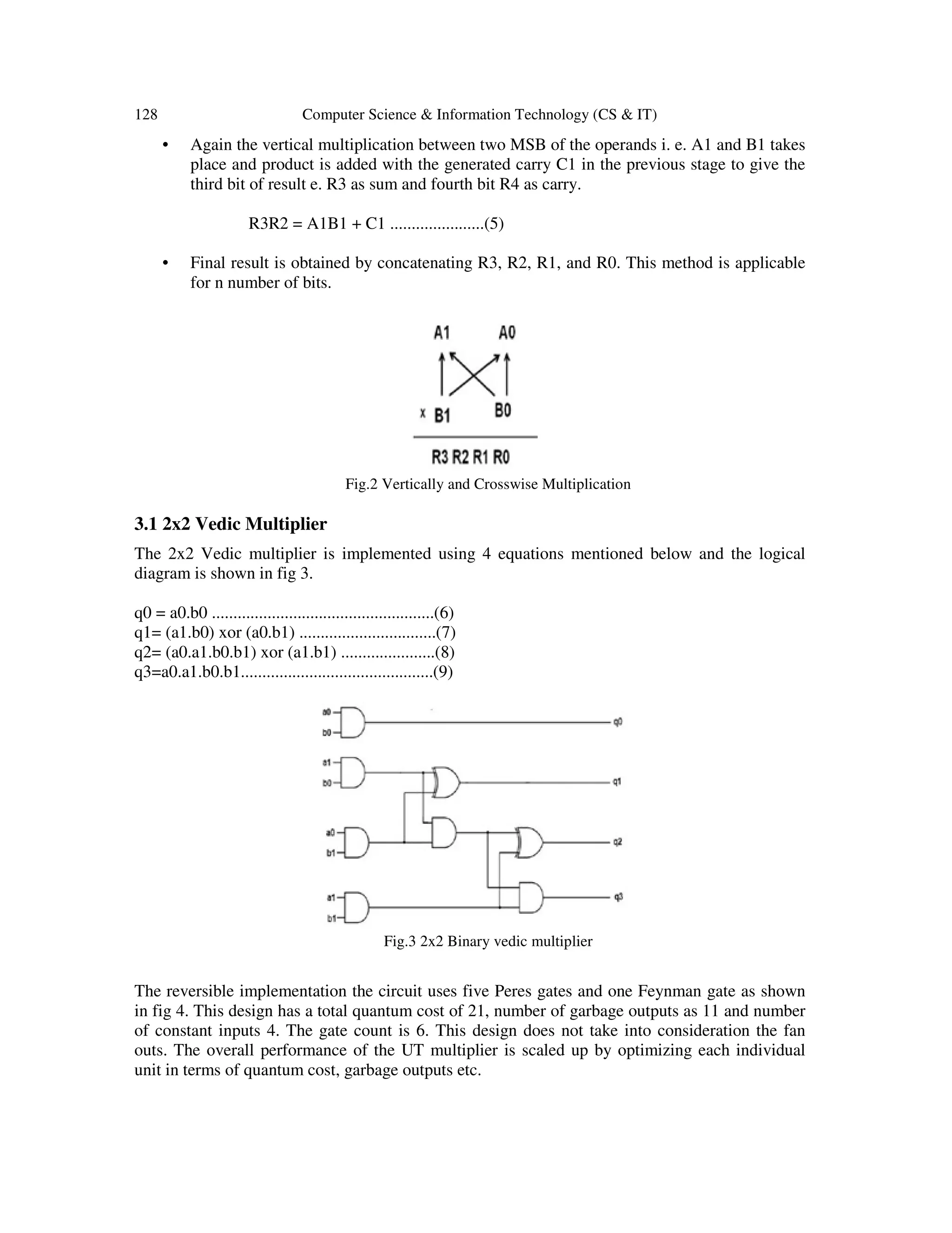 Implemenation of Vedic Multiplier Using Reversible Gates | PDF
