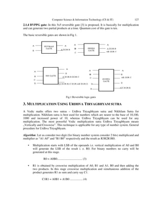 Implemenation of Vedic Multiplier Using Reversible Gates | PDF