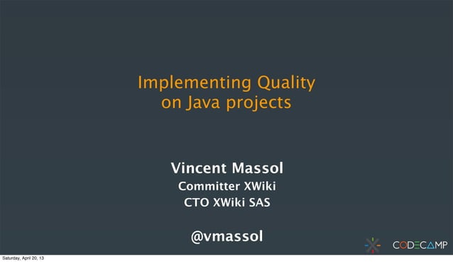Implementing quality in Java projects | PPT
