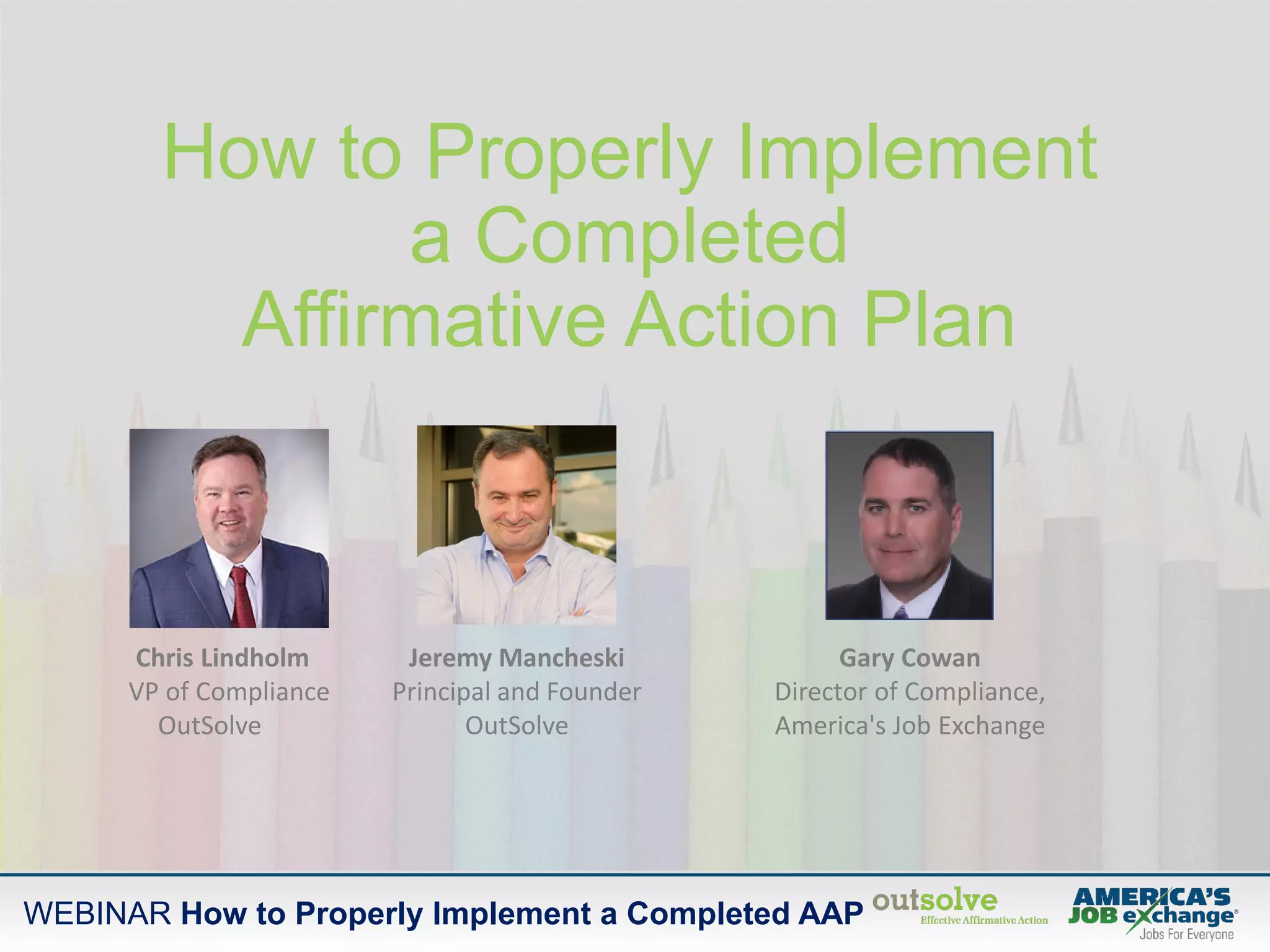 How to Properly Implement a Completed Affirmative Action Plan | PDF