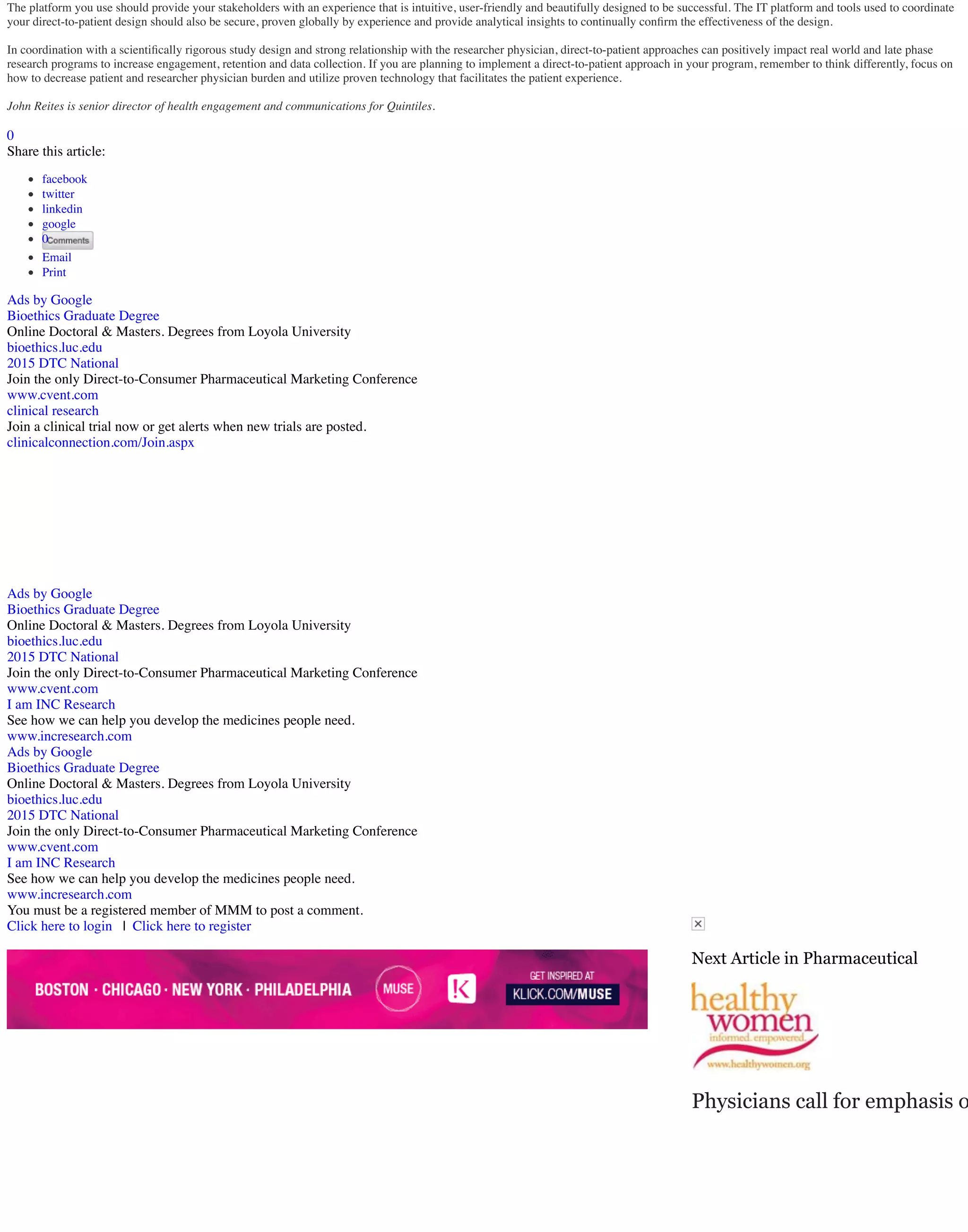 Implement a Direct-to-Patient Approach to Increase Patient Engagement and Retention | PDF
