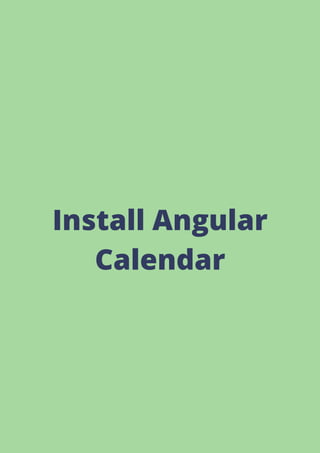 Implement angular calendar component how to drag & create events | PDF