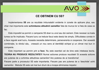 Implementarea 5S - primul pas spre imbunatatirea continua | ODP