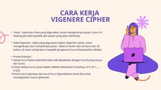 Implementasi Vigenere Cipher dengan python | PPTX