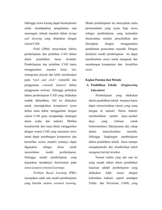Implementasi problem based learning | PDF