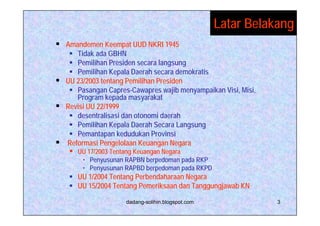 Implementasi UU 25/2004 tentang SPPN dalam Kerangka Efektivitas Perencanaan Daerah | PDF
