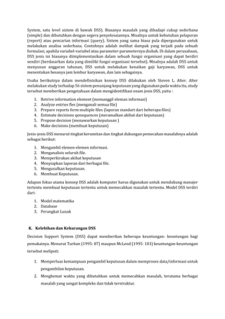 Implementasi Aplikasi Sistem Pengambilan Keputusan pada Setjen MPR | PDF