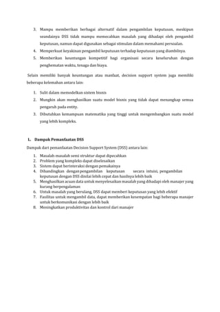 Implementasi Aplikasi Sistem Pengambilan Keputusan pada Setjen MPR | PDF